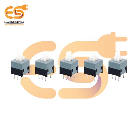 Buy Self Lock Latching Mini Push Button On Off Pin Switch Pack Of