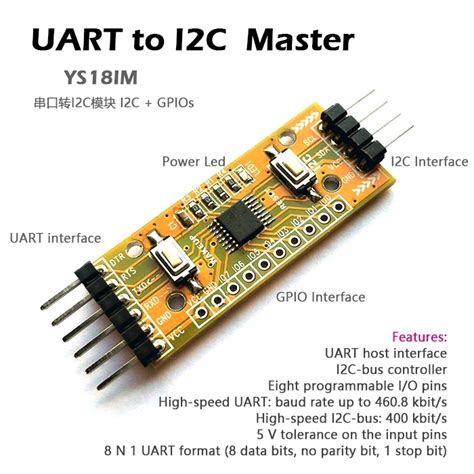 For Usendz Uart To I2c Gpio Uart I2c Seria Vicedeal