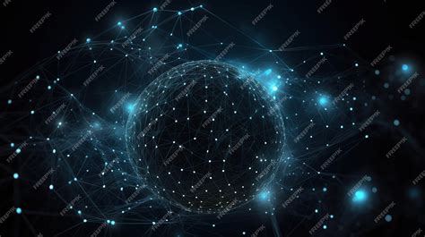 Premium AI Image | Futuristic Interconnected Dots Abstract Representation of Large Language ...