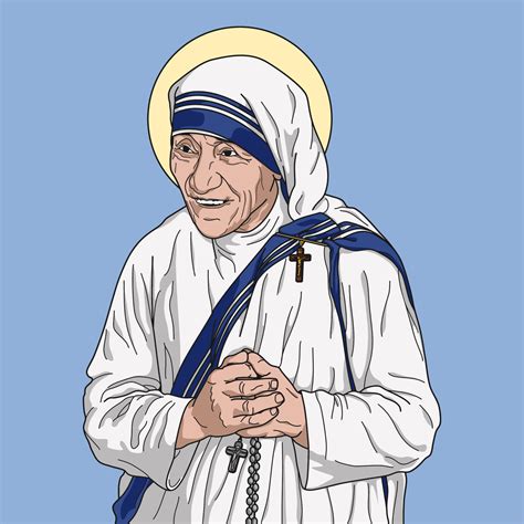 Saint Mother Teresa Of Calcutta Colored Vector Illustration 11167763