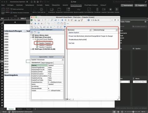 Excel Wie Sie Ihre Pivot Tabellen Automatisch Aktualisieren