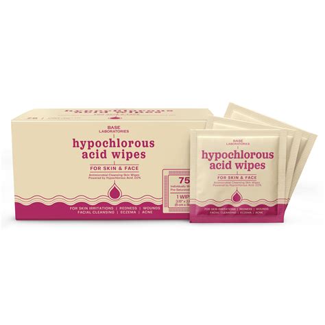 Hypochlorous Acid Wipes Portable Healing On The Go Base Labs
