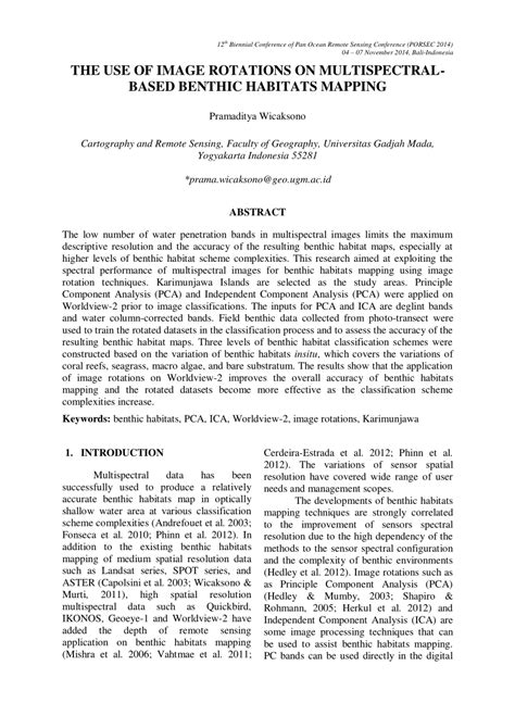 Pdf The Use Of Image Rotations On Multispectral Based Benthic