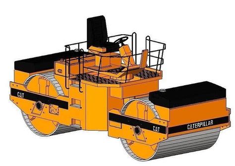 3d Model Vibratory Road Roller Compactor 15 Vr Ar Low Poly Cgtrader