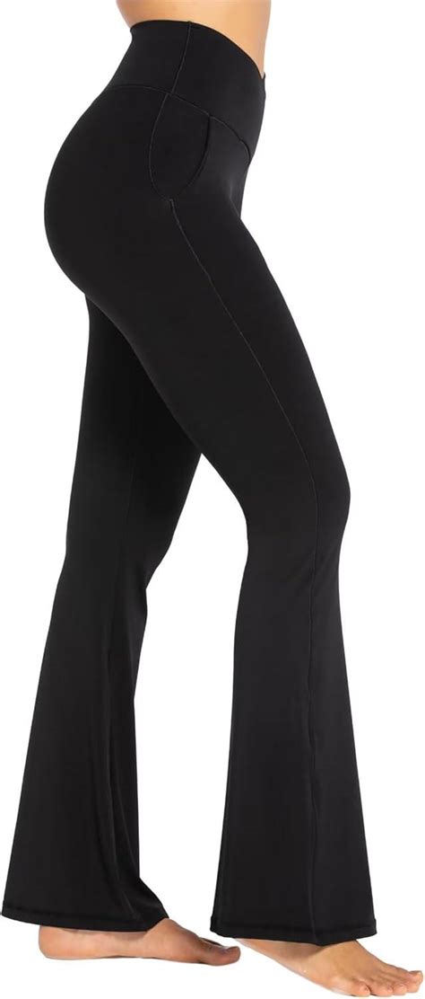 Sunzel Flare Leggings For Women With Pockets Crossover Yoga Pants With
