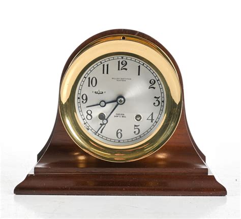 At Auction William Barthman Chelsea Ships Bell Mantel Clock