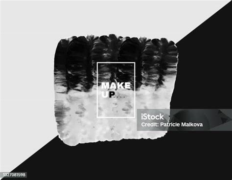 광택 매니큐어 그런지 얼룩 얼룩 아트 페인팅 반짝이 질감이 있는 메이크업 구성 디자인 배경 아트 브러시 스트로크 수채화 구성을 갖춘 벡터 흑백 화장품 배경 0명에 대한 스톡