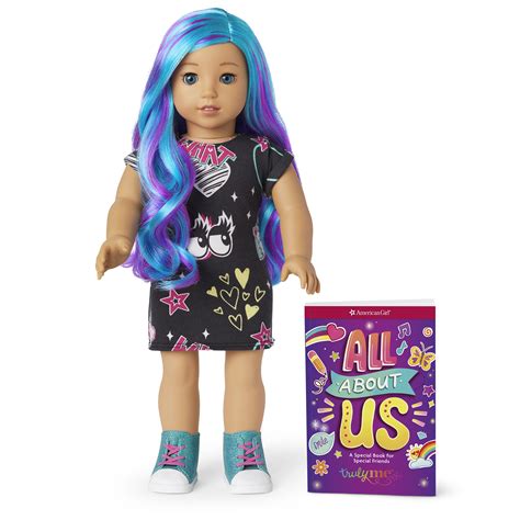 18 Inch Truly Me Doll With Wavy Blue And Purple Hair American Girl