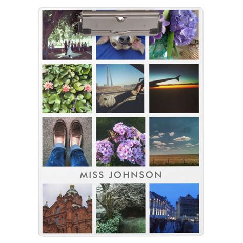 instagram photo grid clipboard white zazzle
