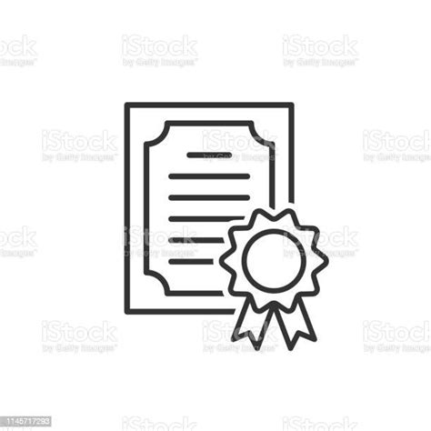 플랫 스타일의 인증서 아이콘입니다 라이센스 배지 벡터 일러스트 레이 션 흰색 고립 된 배경 우승자 메달 비즈니스 개념입니다 인증