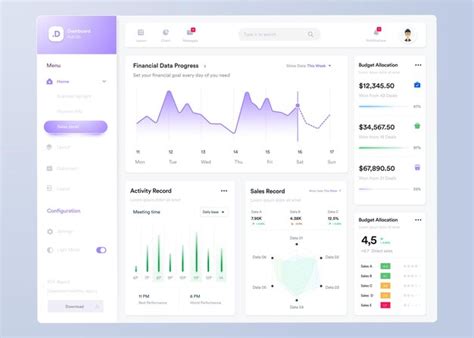 Premium Vector Ui Ux Infographic Dashboard Ui Design With Graphs Charts And Diagrams Web