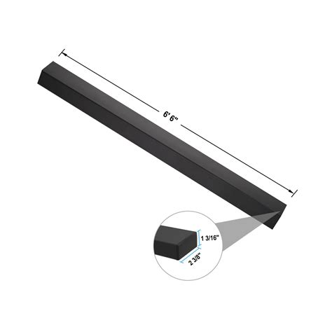 Sidasu 66 Stainless Steel Handrail Black Rectangular