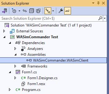 C Visual Studio Could Not Load File Or Assembly WASimCommander WASimClient