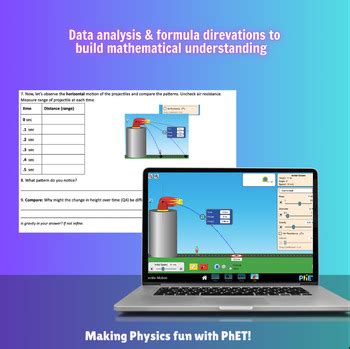Projectile Motion Lab With PhET Simulation By Physics For All TPT