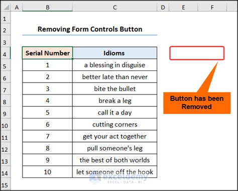 How To Remove A Form Control In Excel 3 Ways