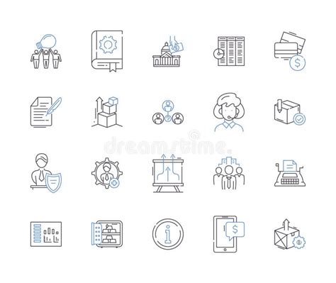 Mergers And Acquisitions Line Icons Collection Technique System Approach Process