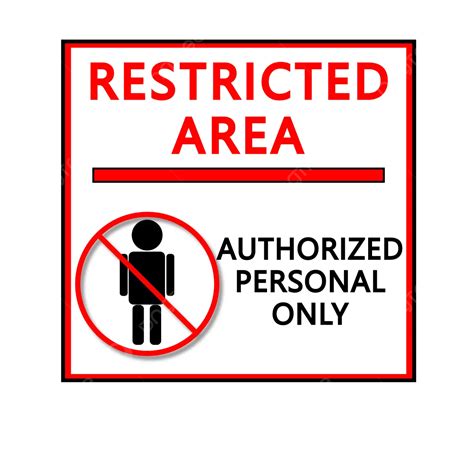 Restricted Area Vector Icon Restricted Area Authorized Personal Only Icon No Queue Area Sign