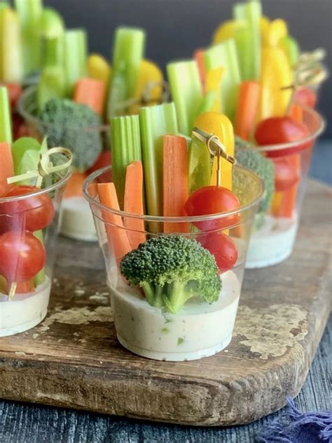 Colorful Veggie Cups Colorful Vegetable Snacks Easy Party Snack