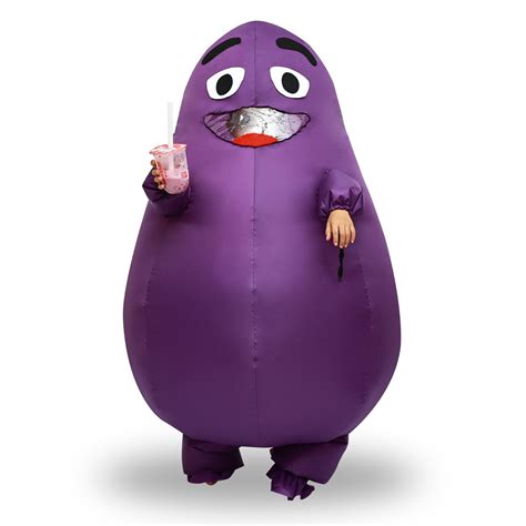 Firrkep Grimace Costume Purple Grimace Inflatable Costume Suit