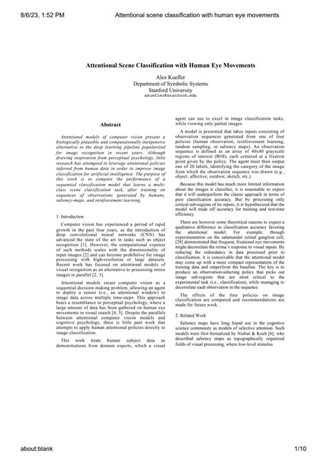 Solution Attentional Scene Classification With Human Eye Movements Convolutional Neural