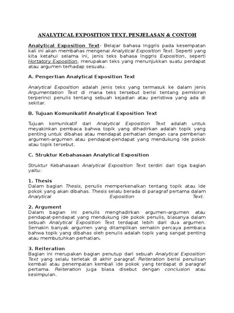 Panduan Analytical Exposition Pdf