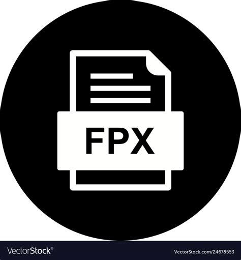 fpx file document icon royalty free vector image