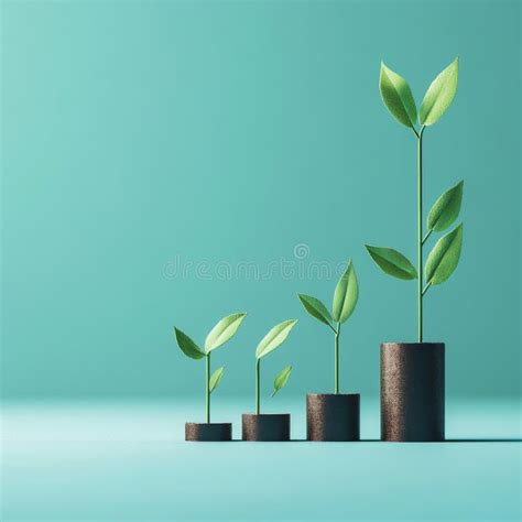 Vertical Growth Stages Of Plants Representing Development Stock