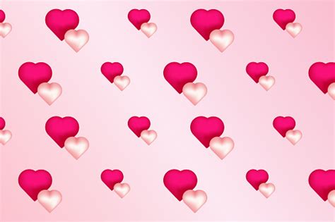 생생한 분홍색과 파스텔 핑크 하트 배너 엽서 벽지 결혼식 컨셉으로 둘러싸인 흰색 중앙 공간을 특징으로하는 낭만적 인 일러스트