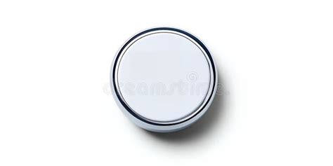 Modern Chrome Button Round Blank Minimalist Design Interface Element Stock Illustration