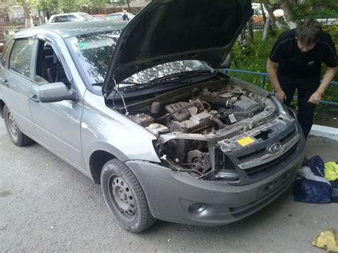 Накладки зеркал в цвет кузова — Lada Гранта, 1,6 л, 2012 года ...
