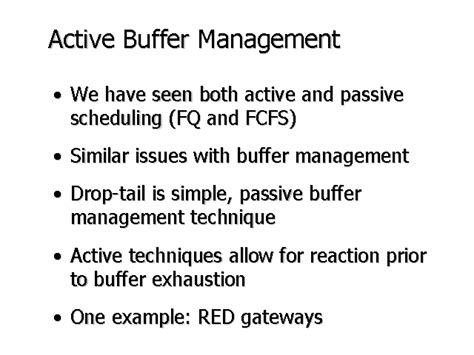 active buffer management