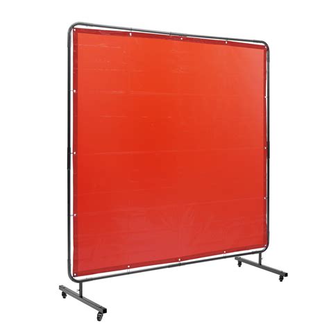 Portable Welding Curtain With Frame6x6 Ft Flame Retardant Welding