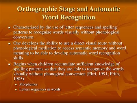 Ppt Developing Word Recognition Skills Powerpoint Presentation Free Download Id3679799