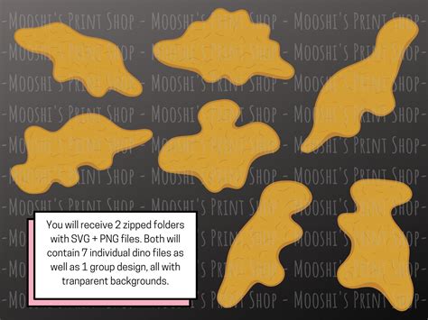 Dino Nuggets Graphics Chicken Nuggets Decal Image Svg Sublimation 8 Pack Bundle Clipart Design