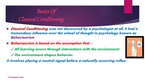 Classical Conditioning Theory Pptx