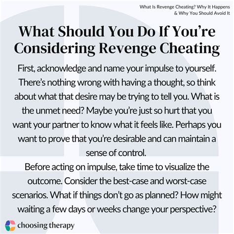 7 Reasons To Avoid Revenge Cheating