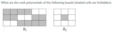 What Are The Rook Polynomials Of The Following Boards