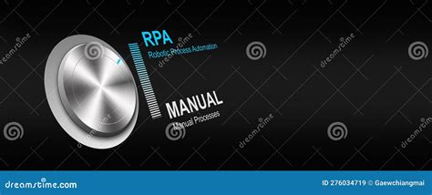 Rpa Robotic Process Automation Mode By Turning The Knob On A Dark