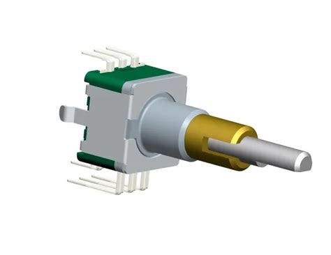 Factory Ec11 Incremental Rotary Encoder 15 Pulses 30 Detent Dual Metal Shaft Encoder Switch For