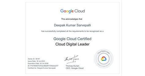 Deepak Kumar On Linkedin Cloud Digital Leader • Deepak Kumar