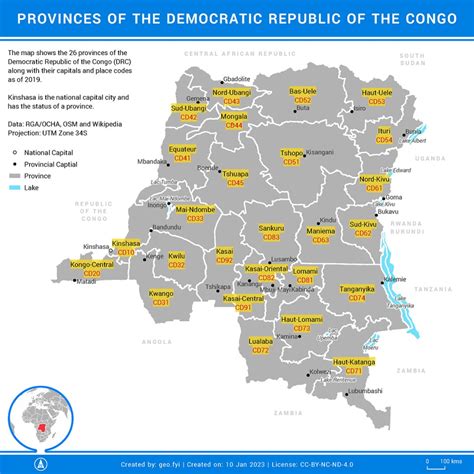 Provinces Of The Democratic Republic Of The Congo Geofyi