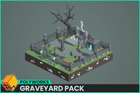 Low Poly Graveyard Pack Polyworks 3d Environments Unity Asset Store
