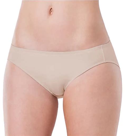 Cotton Hi Cut Bikini Brief Panty Classic Beige M