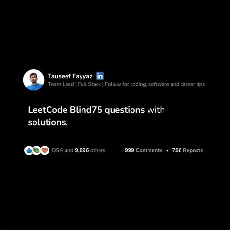 Leetcode Dsa Blind75 Intervewtips Softwareengineering Tauseef