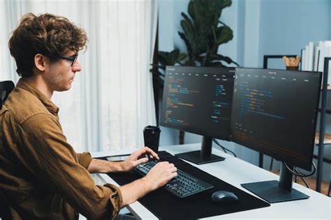Premium Photo It Developer With Stressful Overworked In Creating
