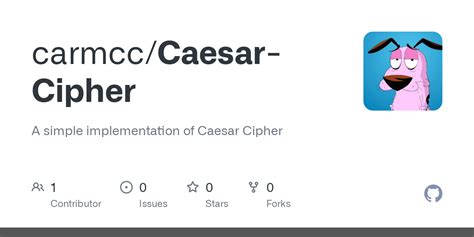 Github Carmcccaesar Cipher A Simple Implementation Of Caesar Cipher