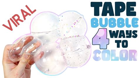 How To Diy Viral Air Tape Bubble Squishy 4 Ways To Color Silicone Nano Tape Tutorial Youtube