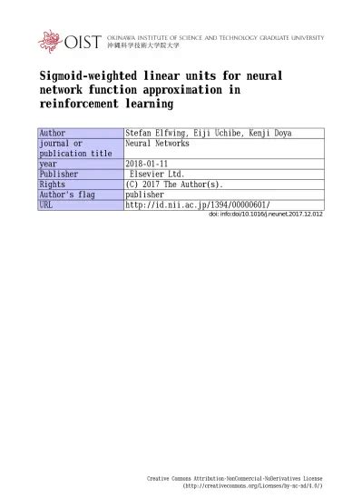 Sigmoid Weighted Linear Units For Neural Network Function Approximation