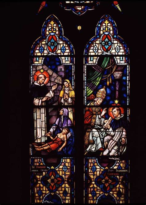 Stained Glass Window At St Dominic Catholic Church In The Southwest
