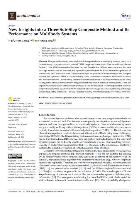 pdf new insights into a three sub step composite method and its
